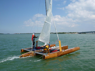 3 Small Trimarans Built by WaterTribe Guys